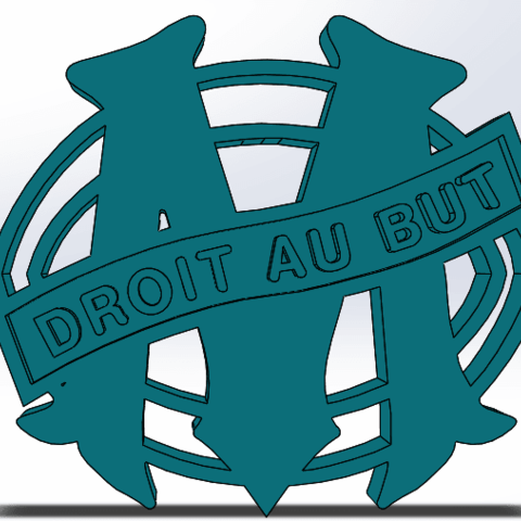 Télécharger fichier impression 3D logo Olympique de Marseille 1980 ・ Cults